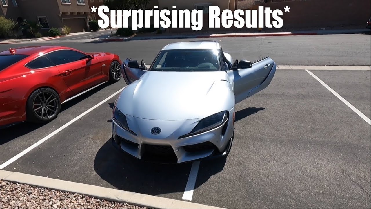 2022 Toyota Supra 3.0 vs 2020 Mustang GT A10 RACE! - YouTube