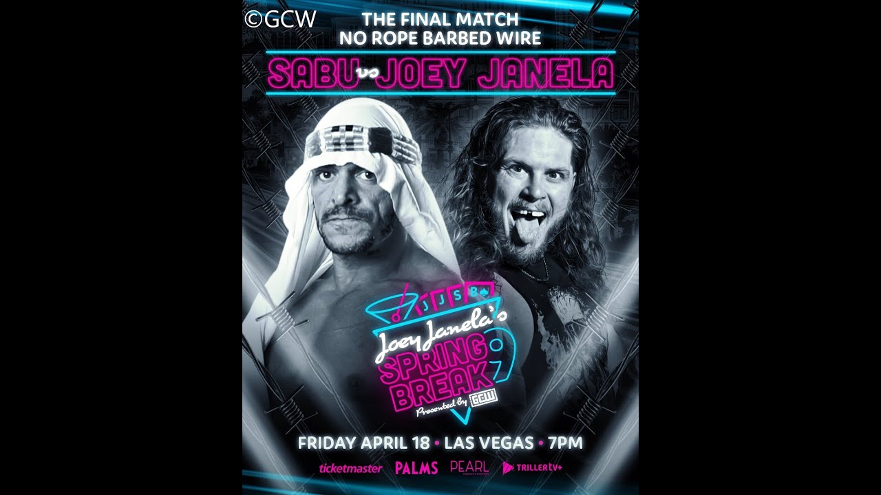Joey Janela v Sabu / No Rope Barbed Wire Match / GCW Joey Janela's ...