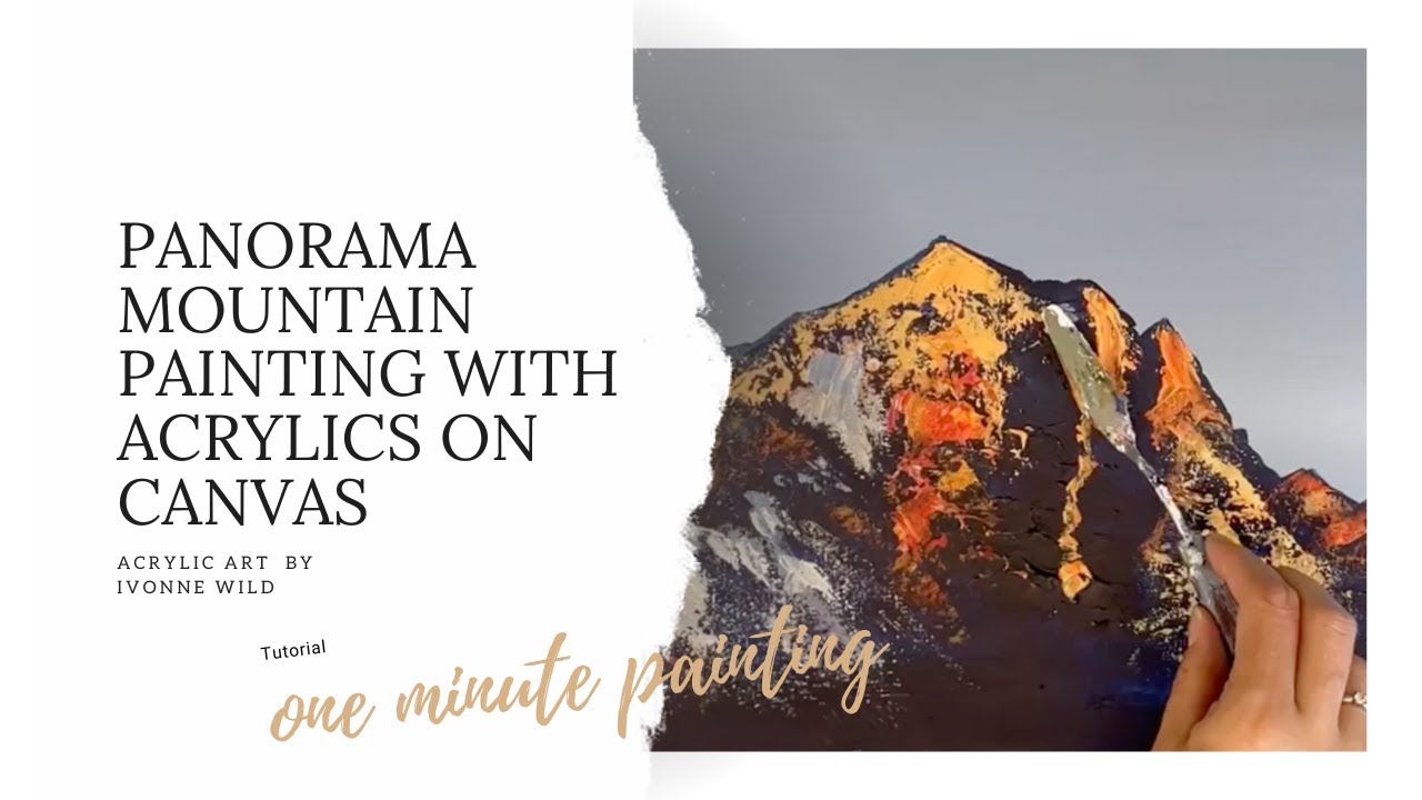 Panorama mountain painting #artist #art #tutorial #canvas # ...