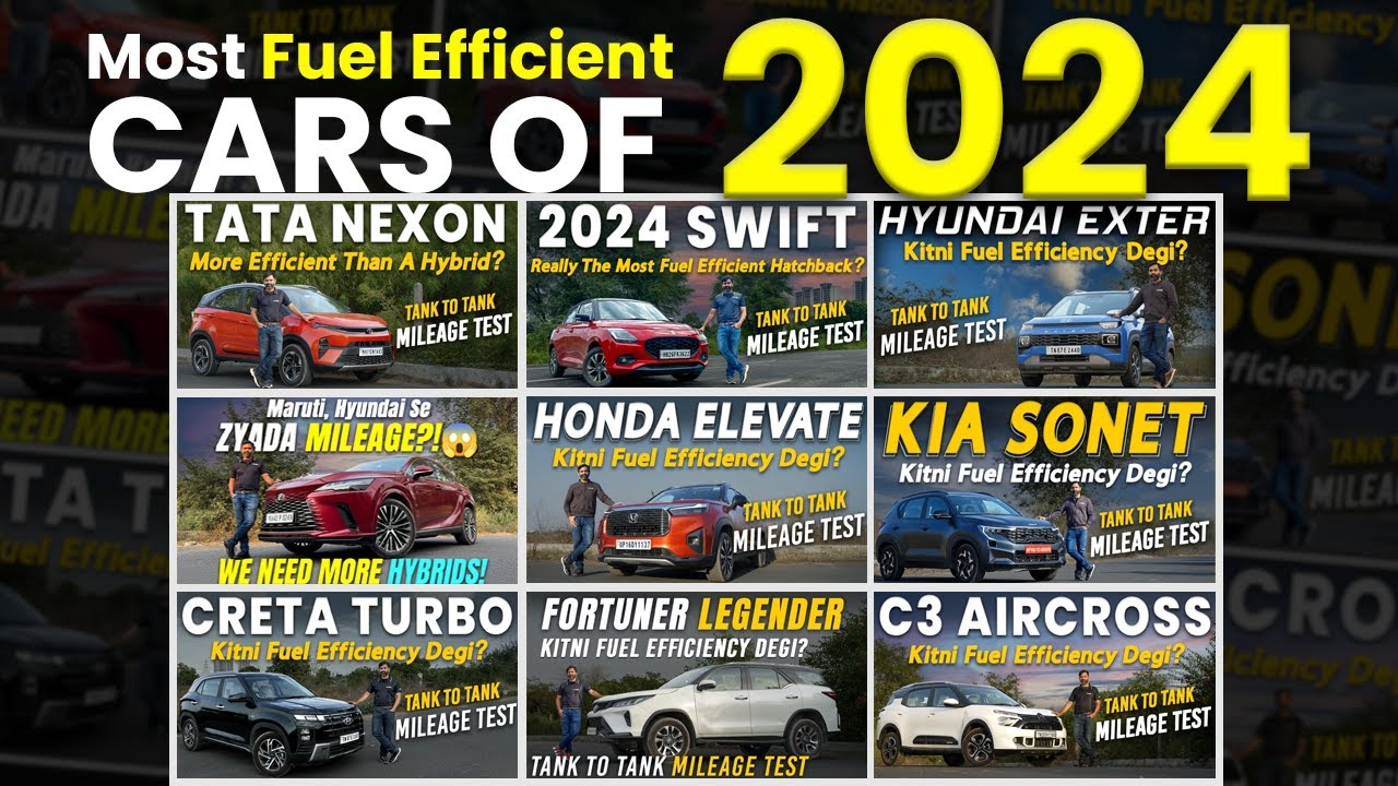 Most Fuel Efficient Cars Of 2024 (As Tested By V3Cars) & Key Takeaways ...
