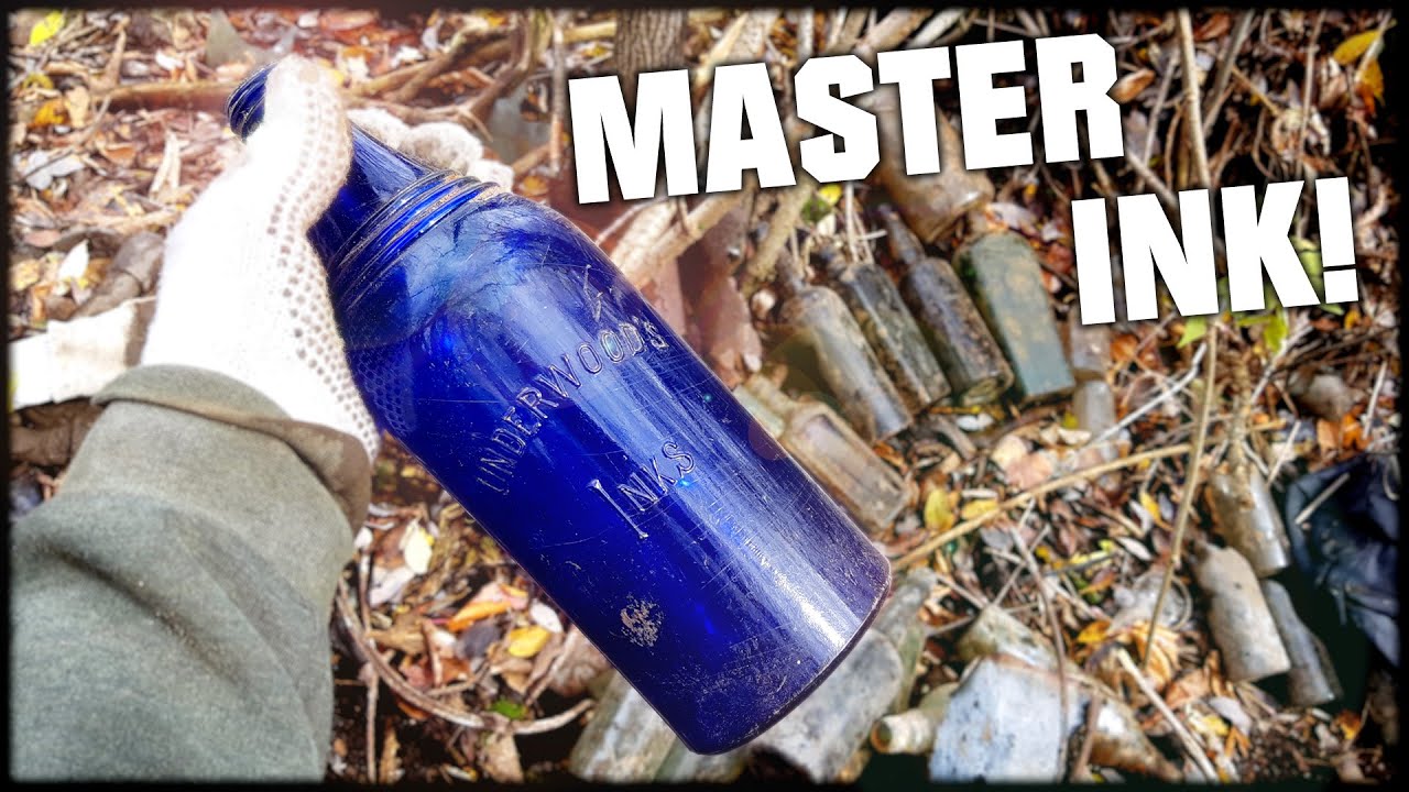 STUNNING COBALT BLUE MASTER INK BOTTLE! Antique Bottles Discovered ...