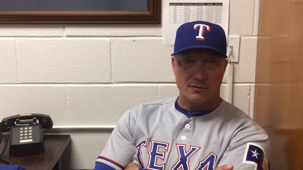 Jeff Banister talks tack on runs with Cole Hamels on the mound - YouTube