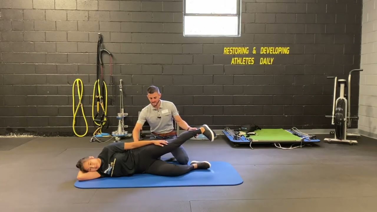Side Lying Hip Abduction using Internal and External Rotation - YouTube