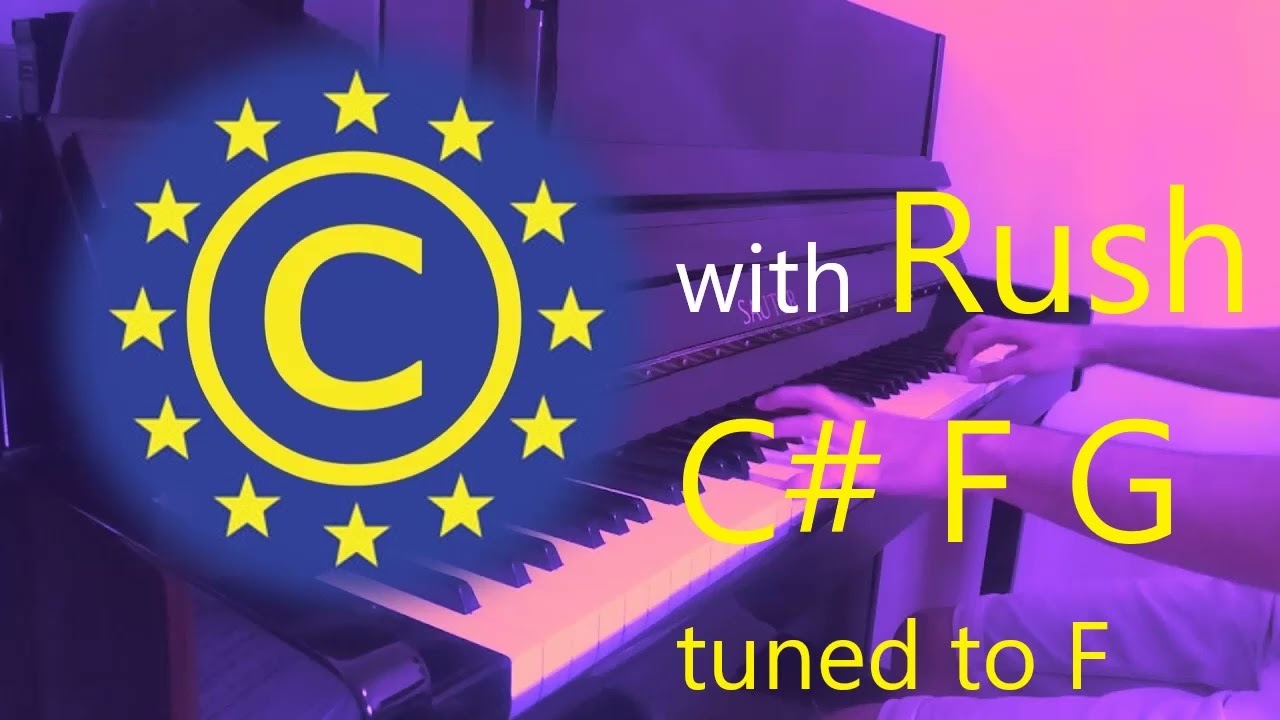 Rush C with Rush C#, F, and G but they are tuned to F - YouTube