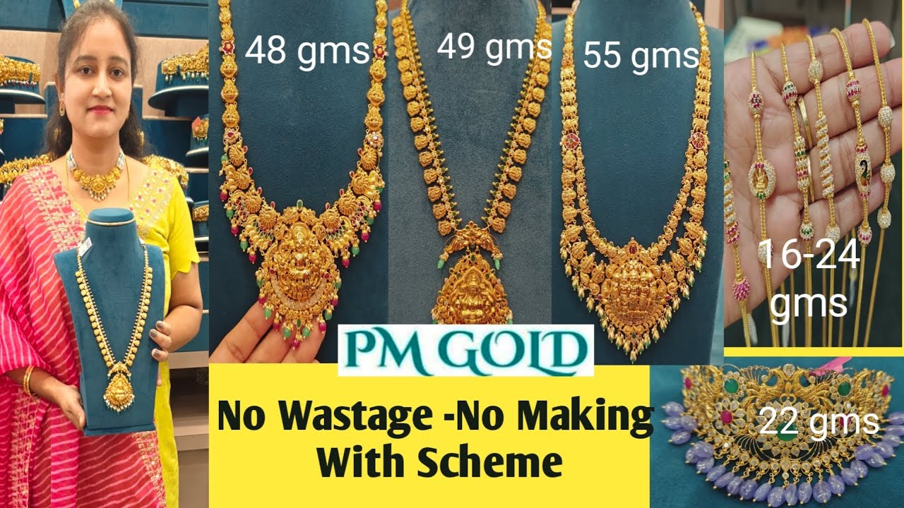 No Wastage No Making Charge With Scheme|Light weight gold jewellery ...