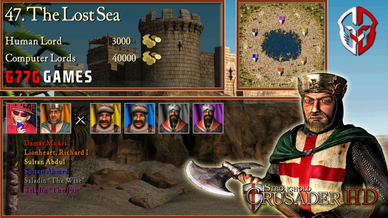 Stronghold Crusader | Mission 47 The Lost Sea | G77G GAMES - YouTube