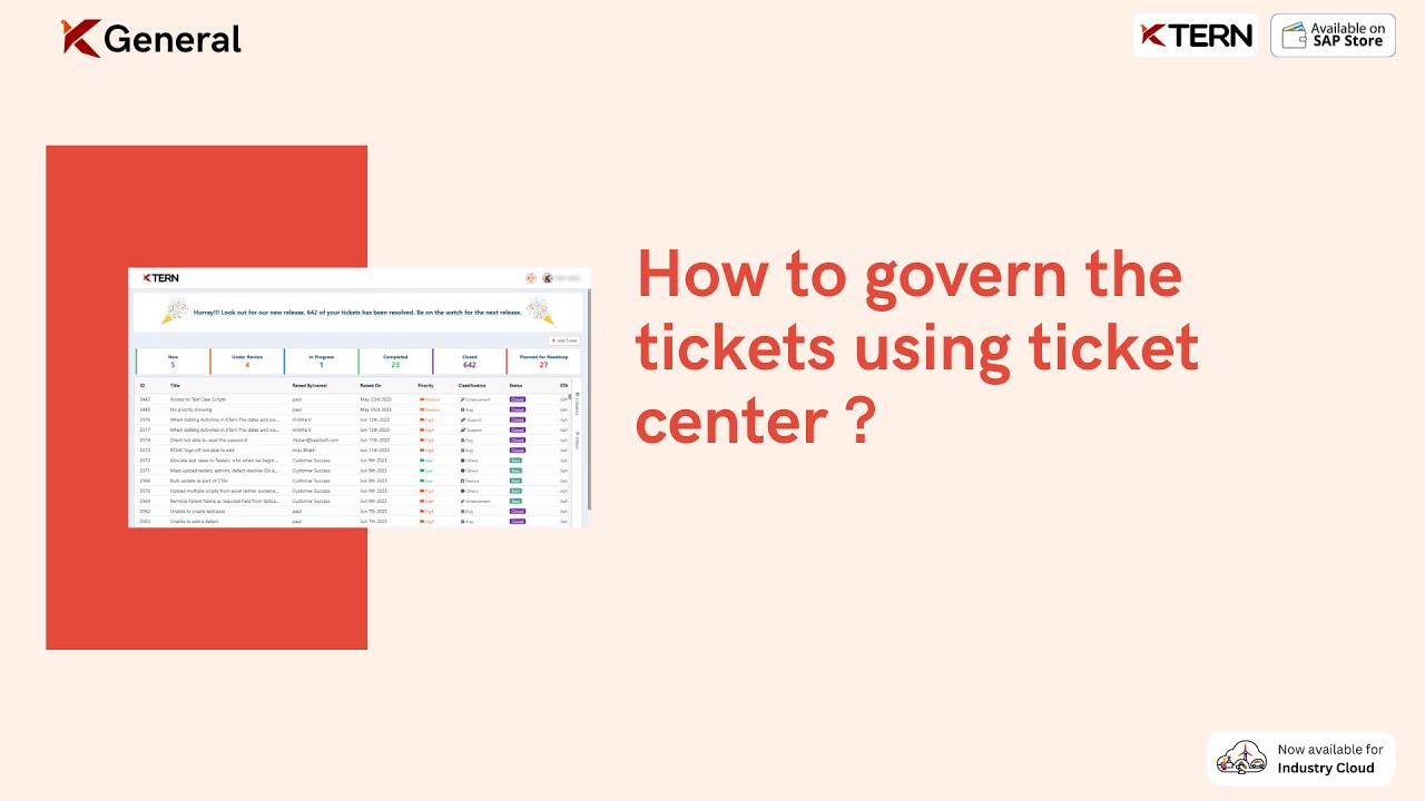 How to govern the tickets using ticket center? - YouTube