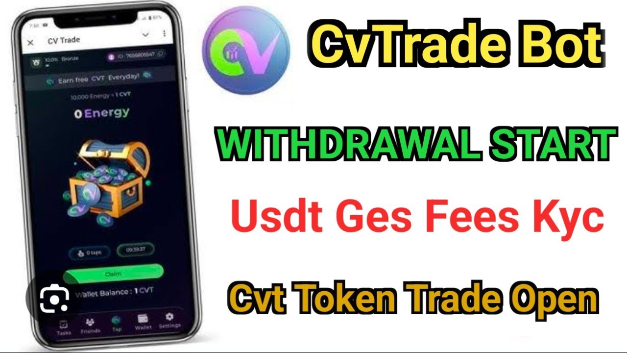 CvTrade Airdrop Withdrawal Start || Usdt Gas Fees Kyc || Cvt Token Sell ...