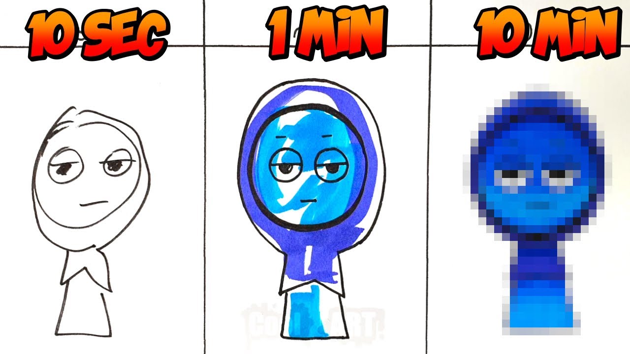 Drawing Sprunki Jevin in 10 min Challenge - YouTube