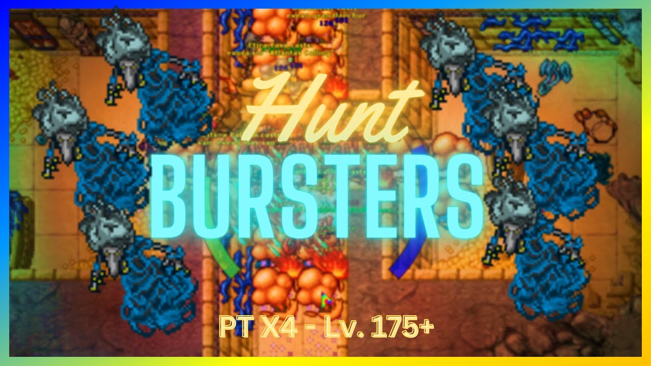Tibia: Hunt Bursters Spectre - Pt x4, 175+ POV Knight - 3kk/h+ 150% ...