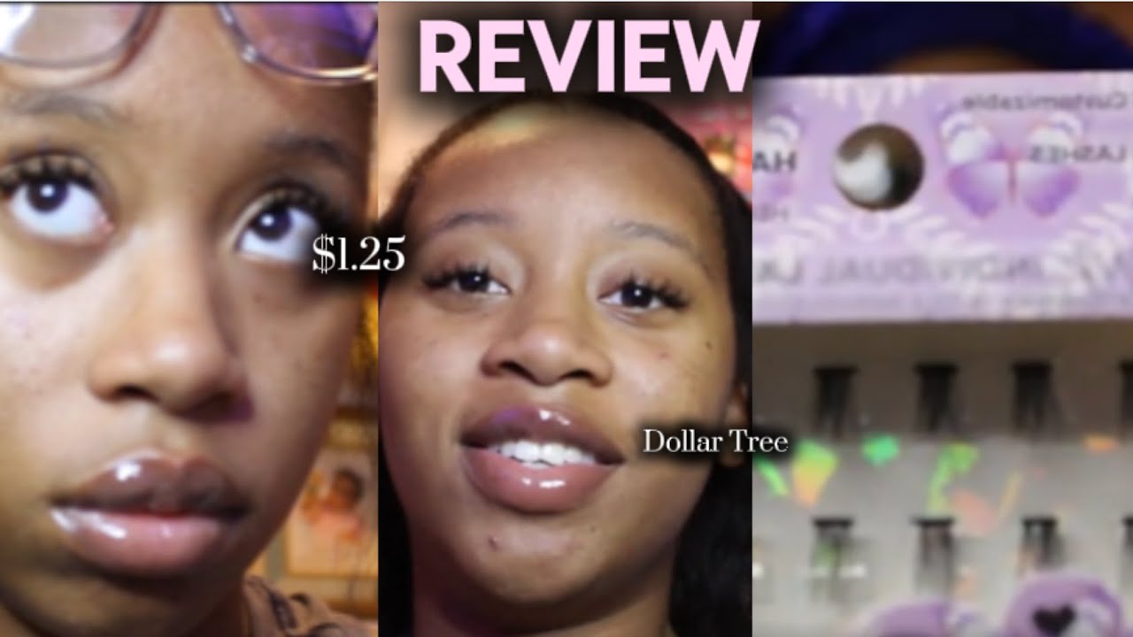$1 Eyelash Extensions - Dollar Tree Lash Cluster Review - YouTube