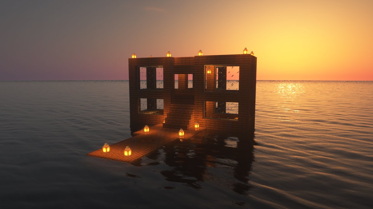 30 Minutes of Building a Peaceful Ocean House in Minecraft (Relaxing ...