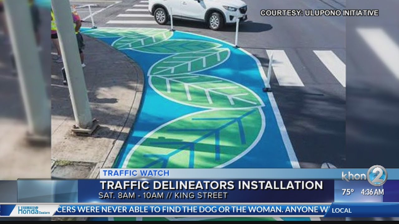 Traffic Delineators to be installed on King Street - YouTube