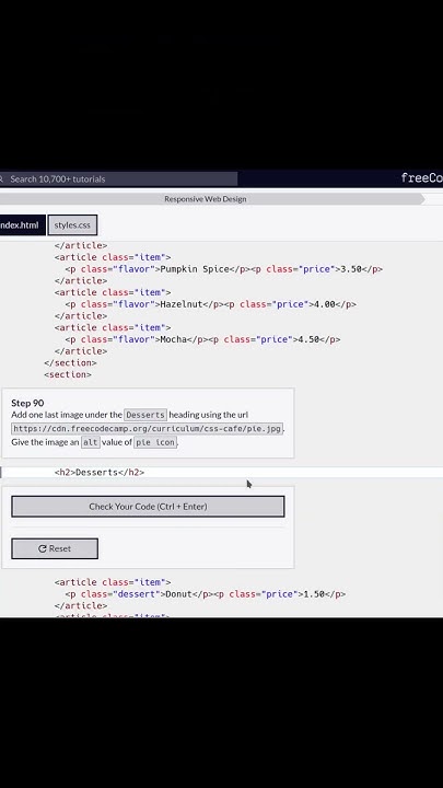 🌐 Responsive Web Design Preview 🌐 Cafe Menu 🌐 88,89,90,91 #freecodecamp #html #css - YouTube
