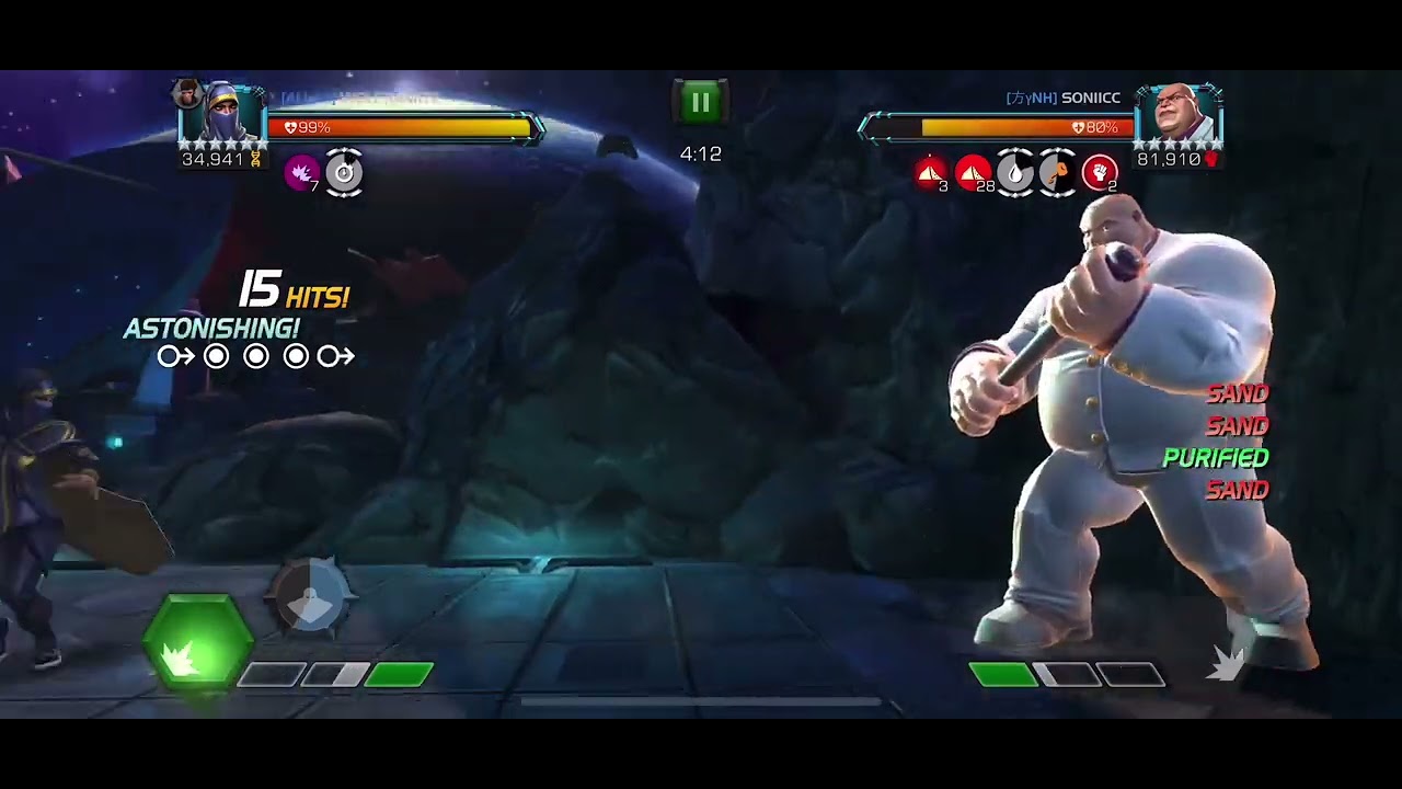 MCoC Dust vs King Pin on node 45 (magic thief, hazard shift shock bleed ...