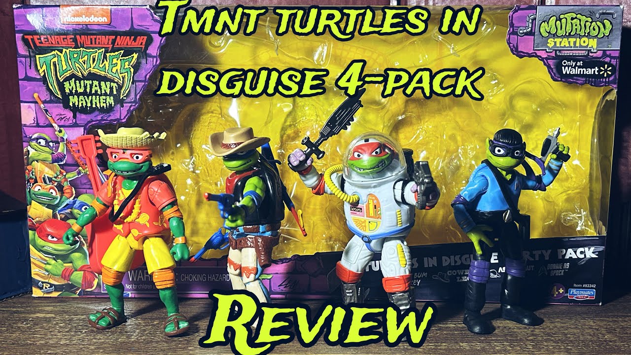 TMNT TURTLES IN DISGUISE 4-PACK REVIEW - YouTube