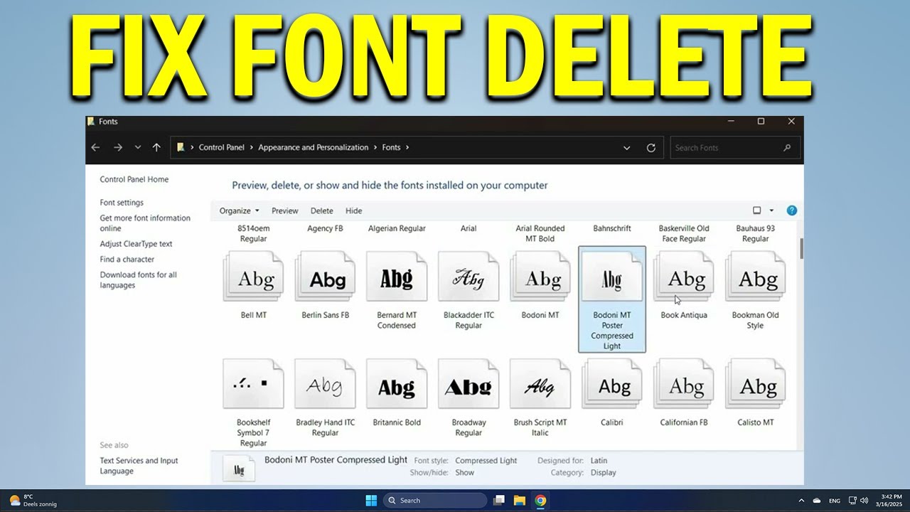 How To Fix Cannot Delete Font Files in Windows 11 & 10 - Quick Fix ...