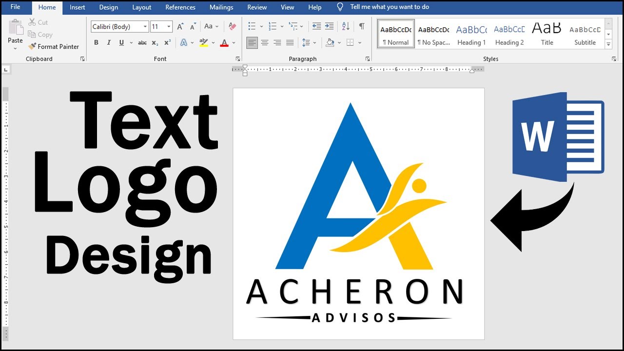 How to make Text Logo in Microsoft Office Word || Logo in Word - YouTube