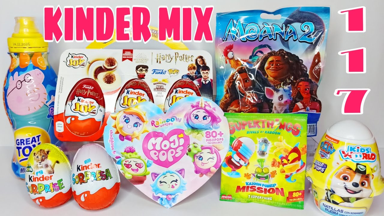 KINDER MIX 117. МОАНА 2, НАТУНС, ГАРРИ ПОТТЕР, СВИНКА ПЕППА - YouTube