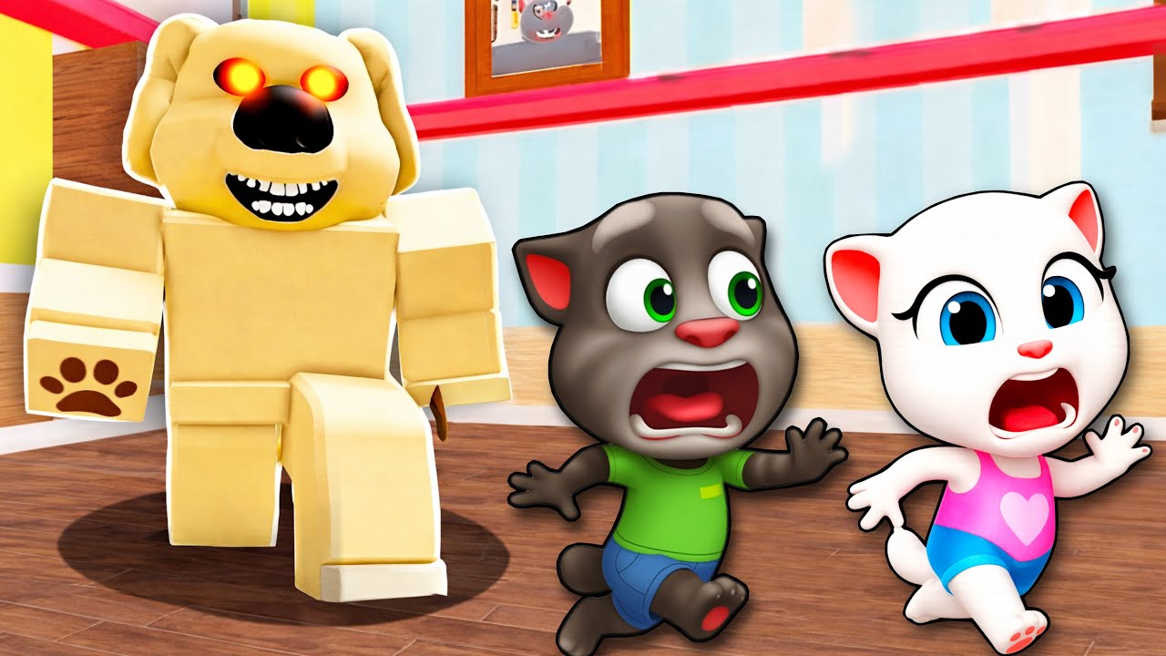 Talking Tom plays: Evil Talking Ben House - Roblox Obby - My Talking ...