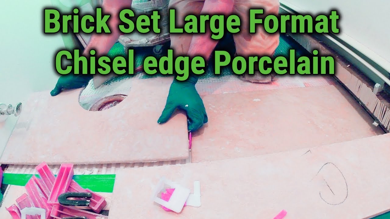 Brick set Large Format chisel edge Tile install Monroe NJ - YouTube