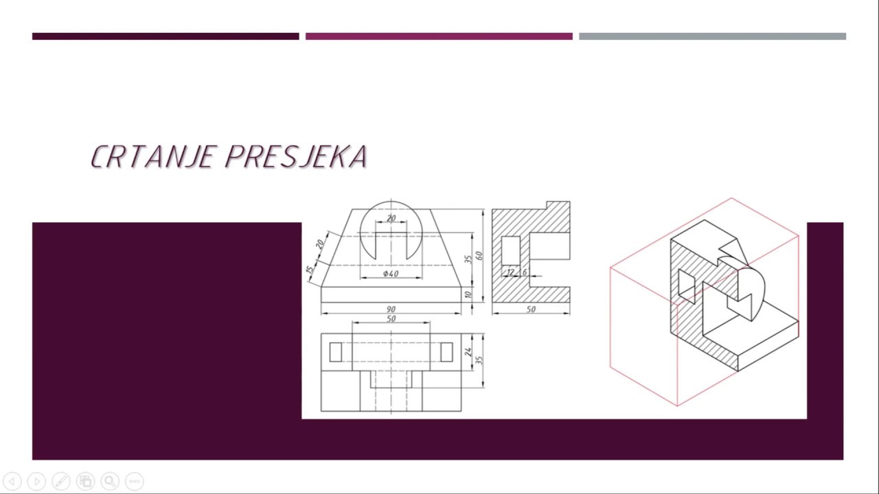 Crtanje presjeka - YouTube