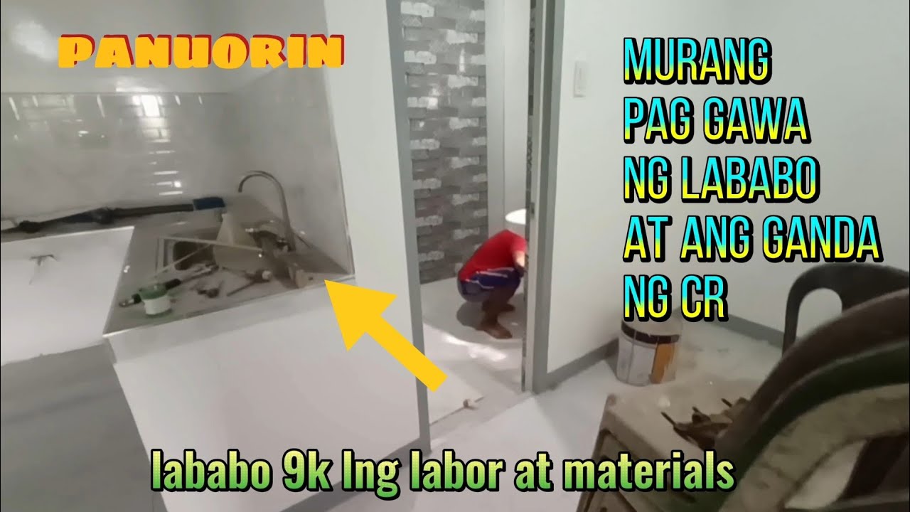 murang pag gawa ng lababo 9k materials at labor | cr tiling and ...