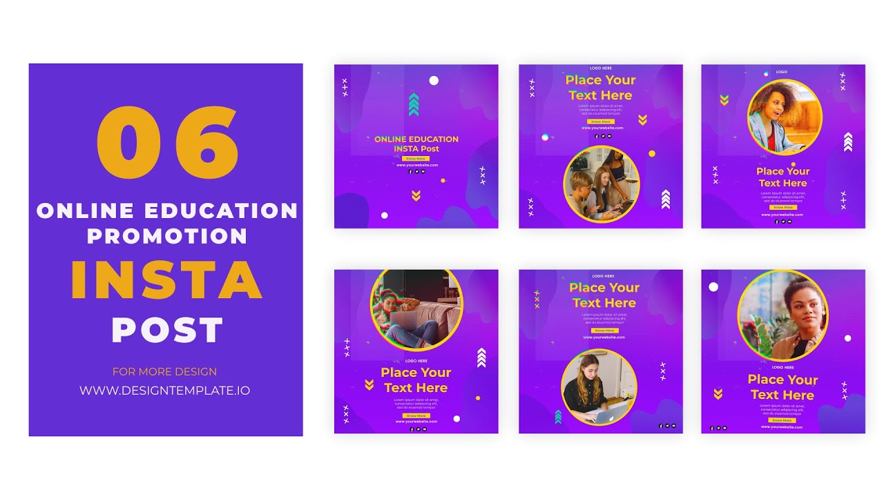 Online Education Promotion Instagram Post After Effects Templates - YouTube