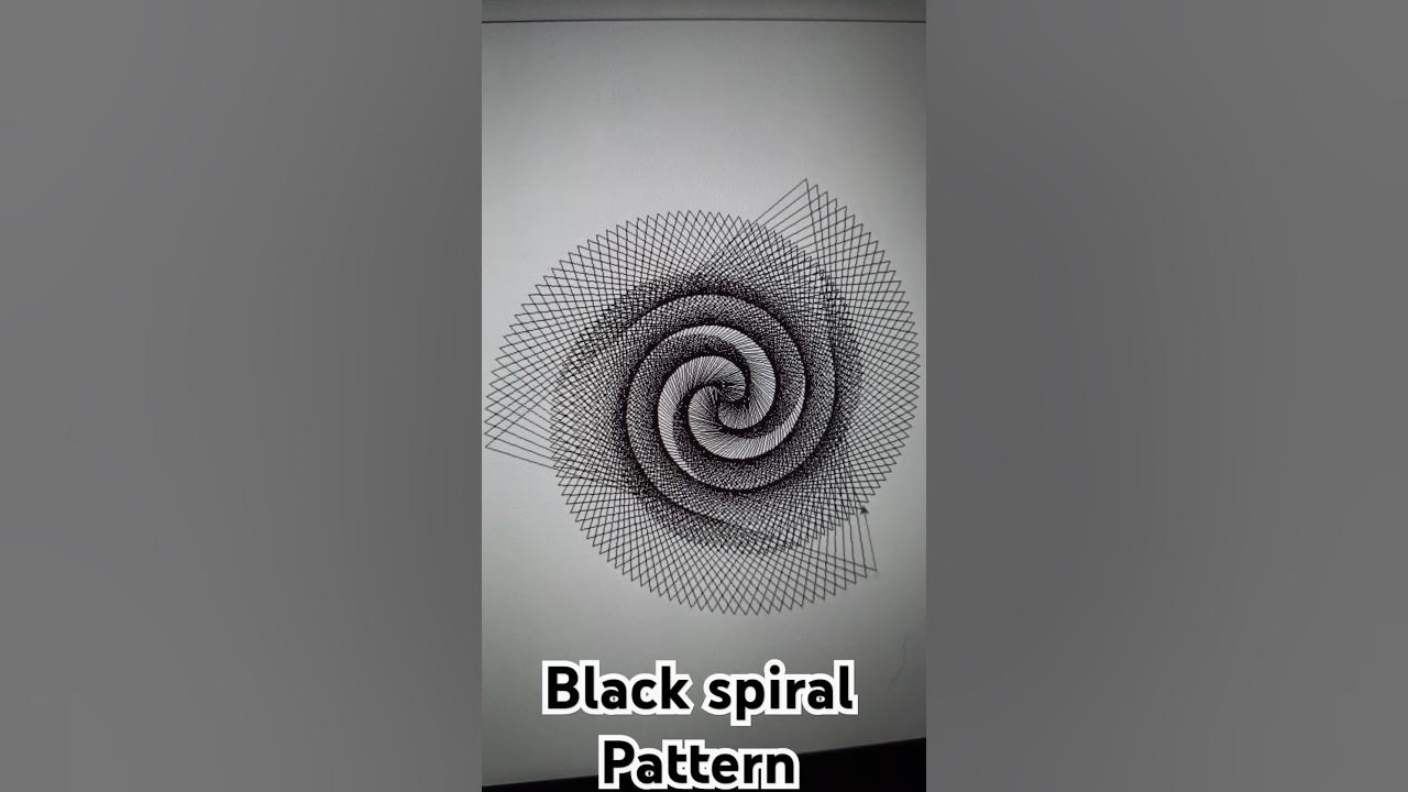Black spiral pattern using python programming code - YouTube