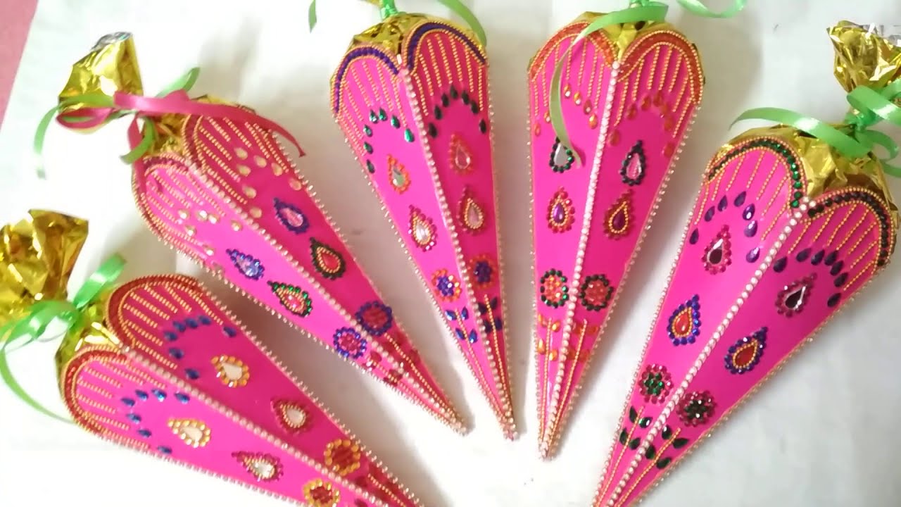 5 sugar cone make at home for engagement !!! smart art and crafts ...