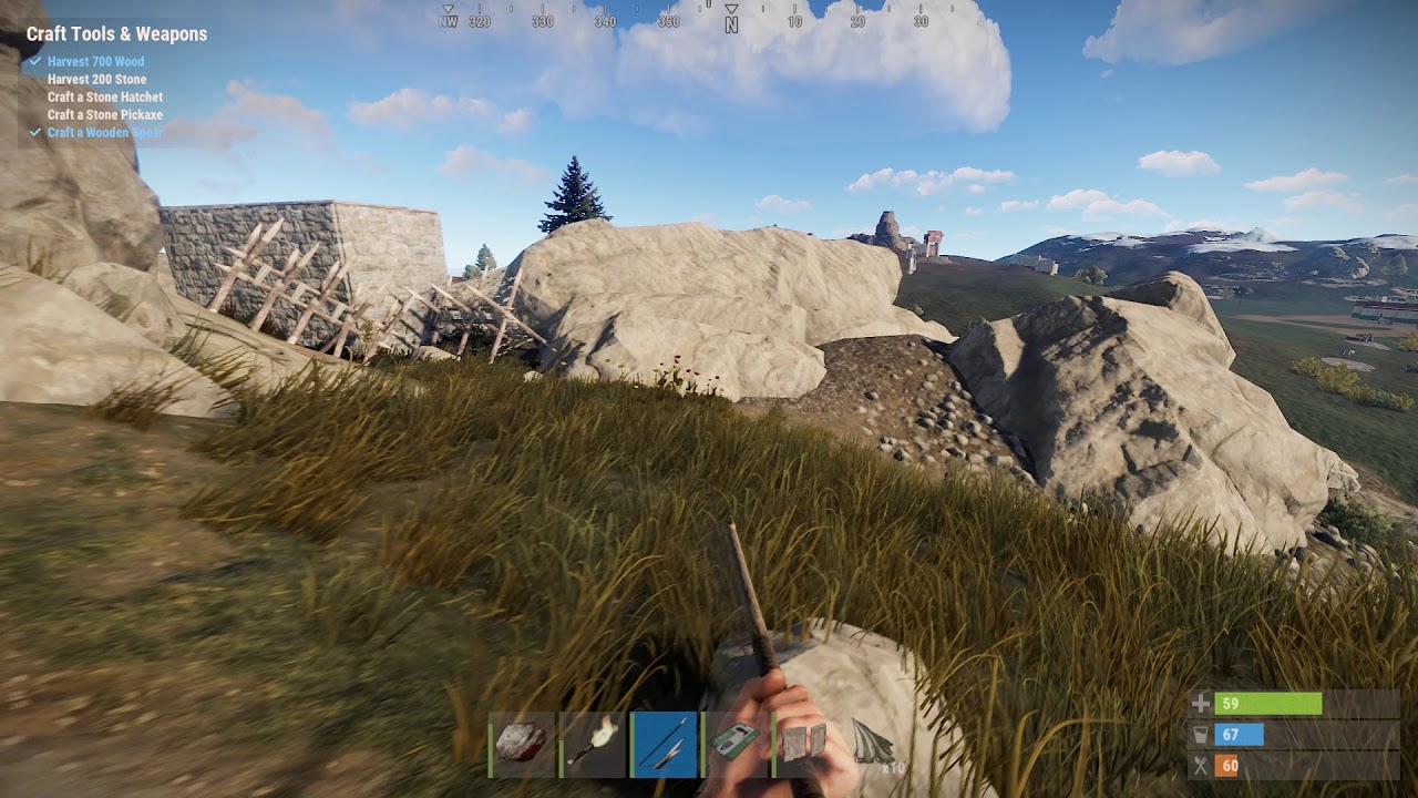 RUST | Getting Eoka Pistol With Spear - YouTube