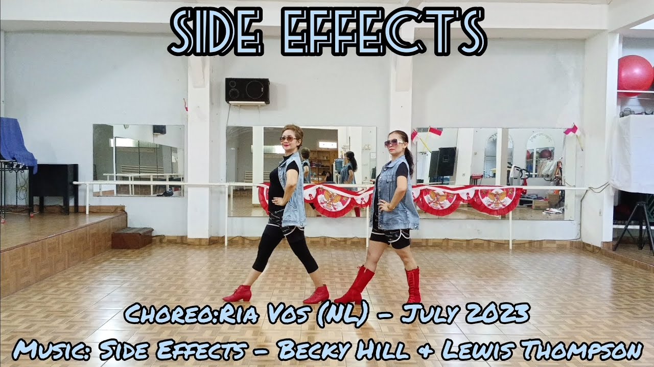 SIDE EFFECTS // LINE DANCE // Choreo:Ria Vos (NL) - July 2023 - YouTube