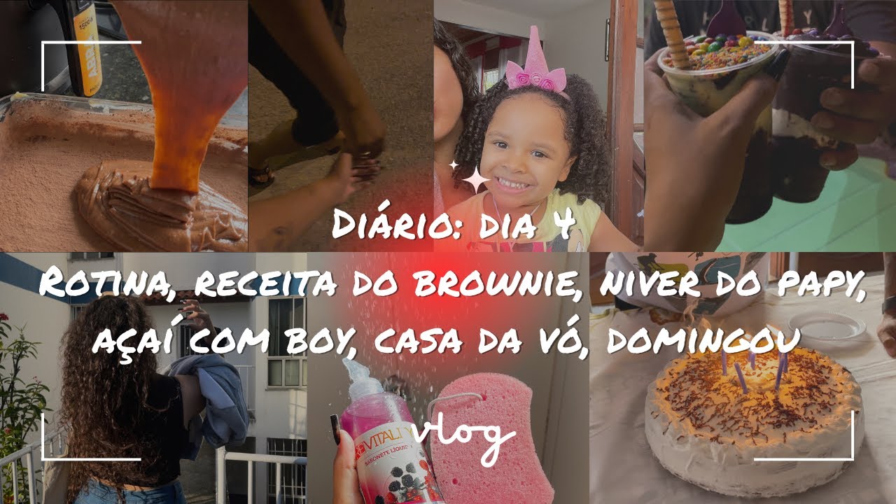 VLOG: rotina, receita do brownie, niver do papy, açaí com boy, casa da ...