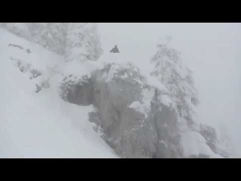 Skiing Cliffs in Whitefish, Montana Big Mountain Ski Resort - YouTube