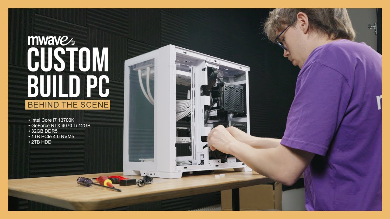 Mwave Custom Build BTS - Featuring Intel i7 13700K & RTX 4070 Ti - YouTube