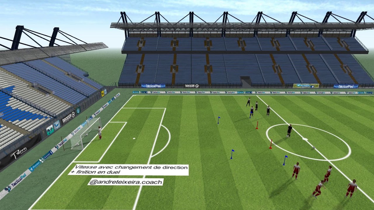 Vitesse avec changement de direction + finition en duel - YouTube