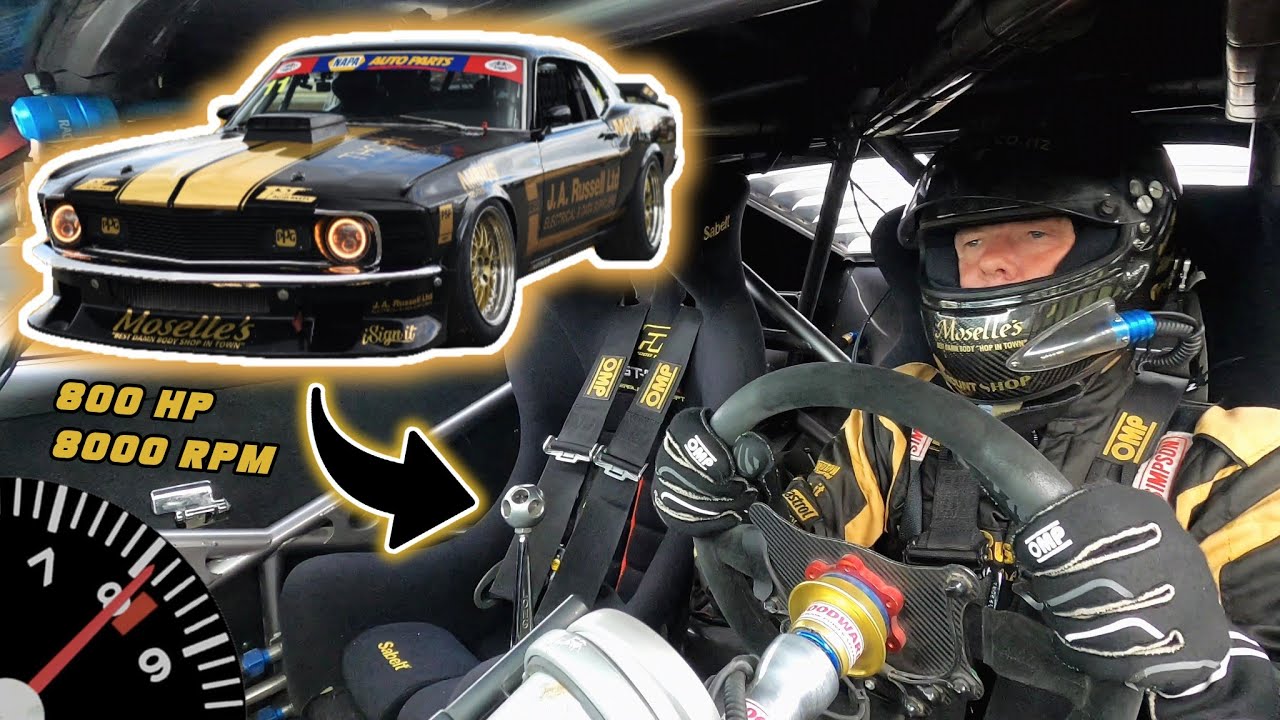 Behind the Wheel of a 1970 Ford Mustang Race Car | Thrilling Onboard ...