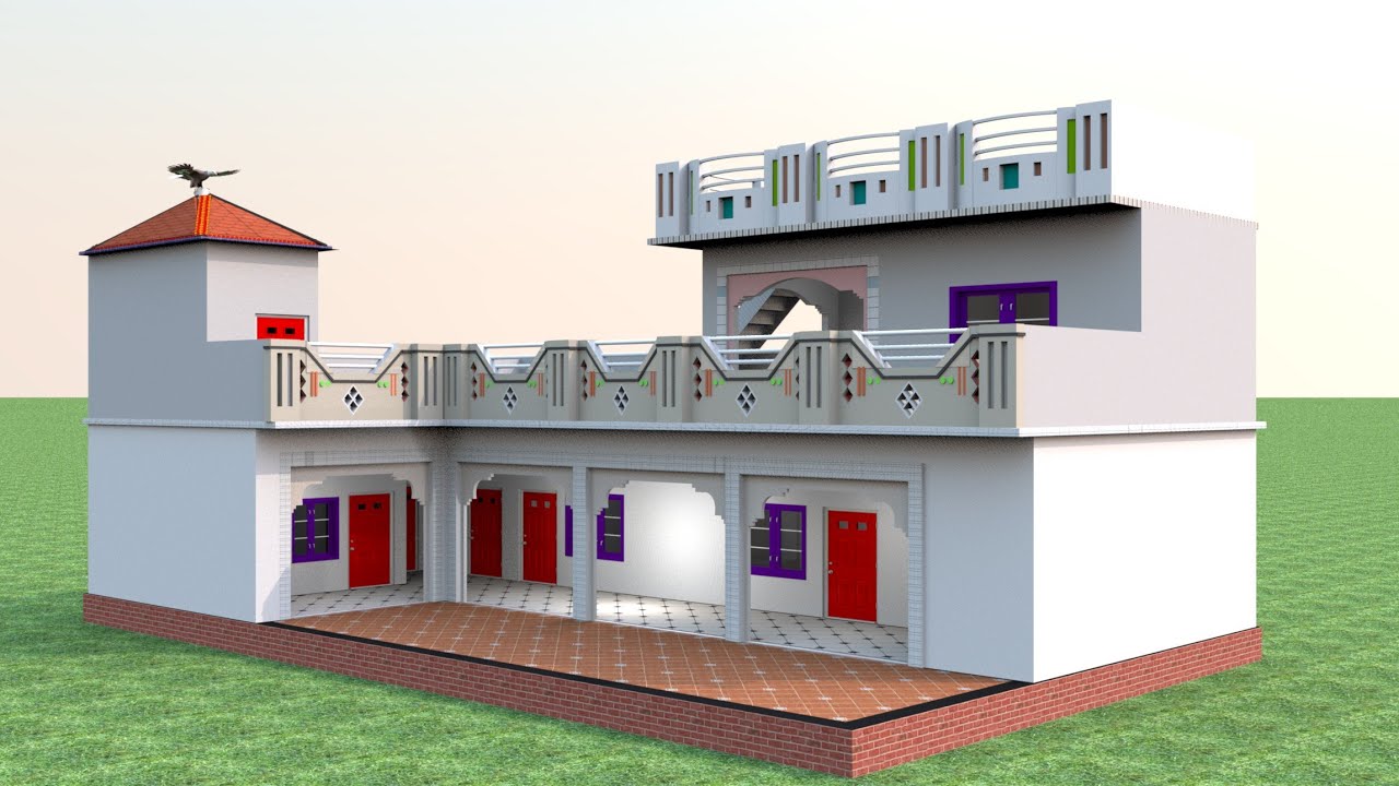 makanon ka design || 7 marla house design || baranda design || kothiyon ...