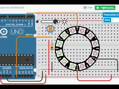 雲林SONG: Tinkercad Circuits：NeoPixel Ring 光控燈