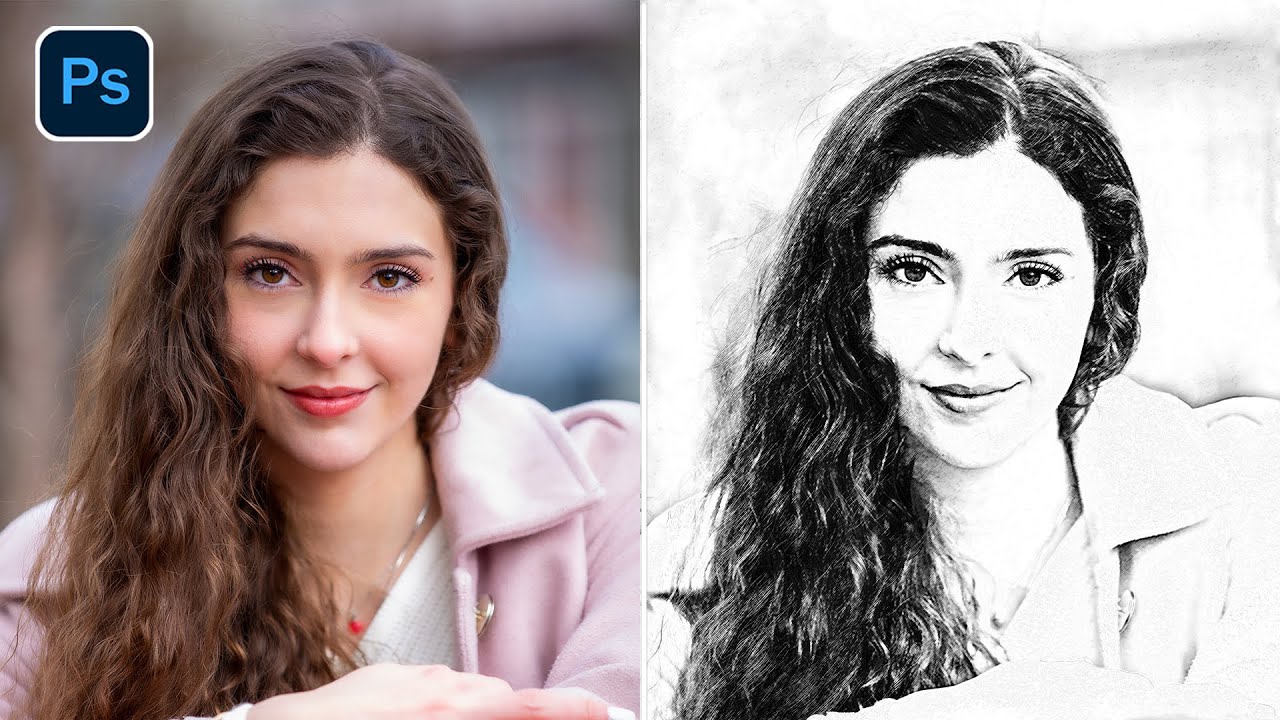 Quick Method to Create Realistic Photo to Sketch in Photoshop - YouTube