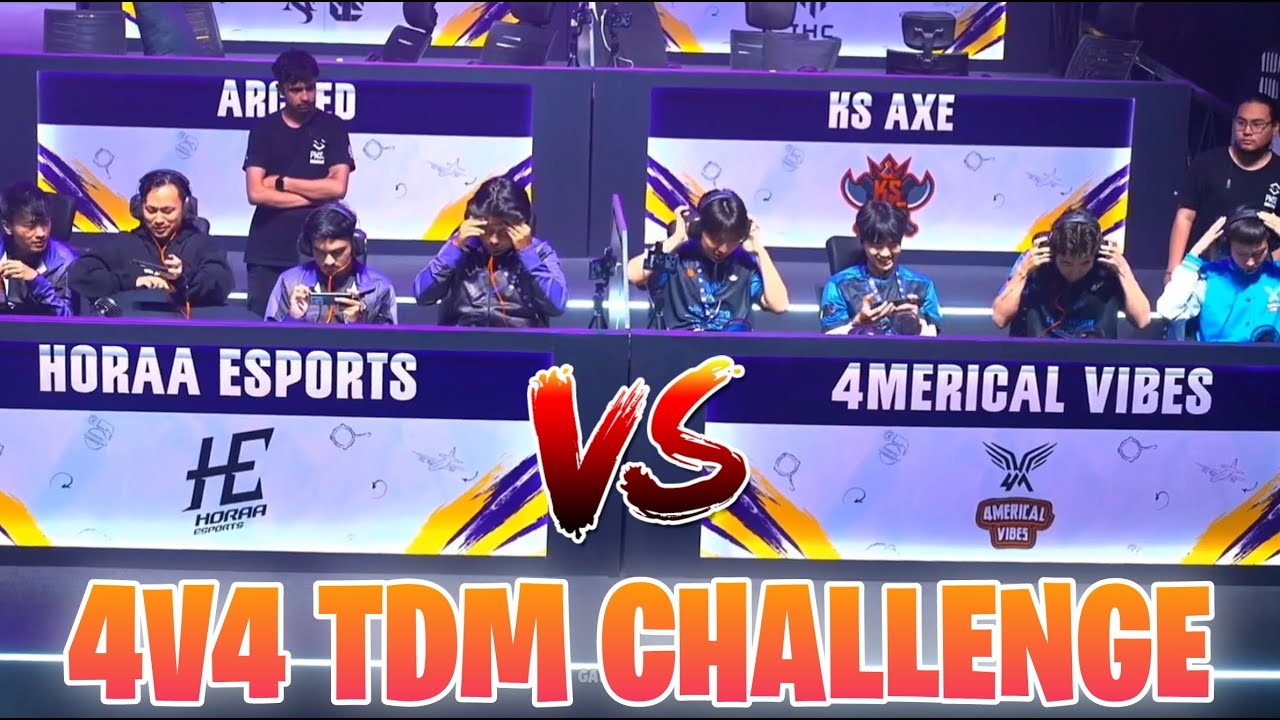 HORAA 🇳🇵VERSUS 4MV 🇲🇳 | 😱 HORAA ESPORTS VS 4MERICAL VIBES 🤯 4V4 TDM ...