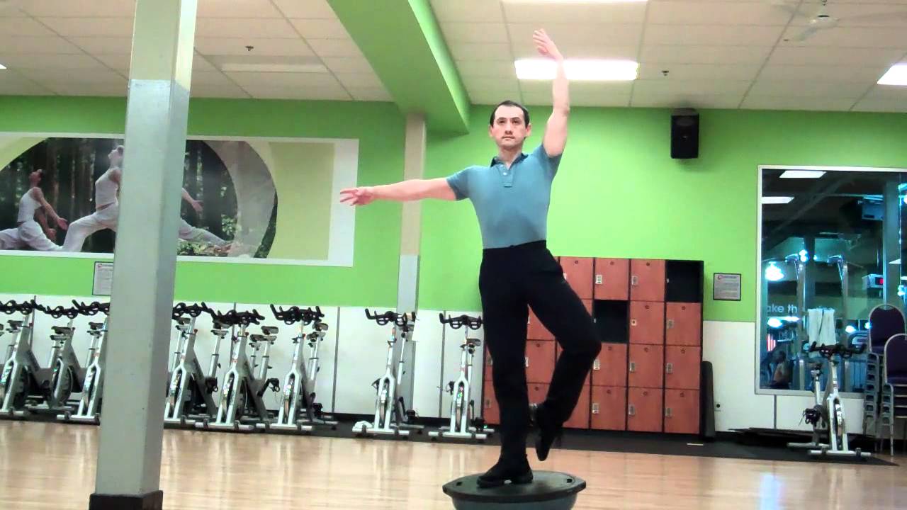 Ballet exercises on the Bosu Balance Trainer - Part 2 - YouTube