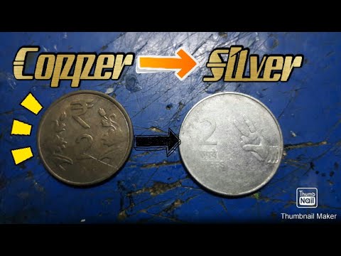Turning silver to copper coin - experiment - YouTube