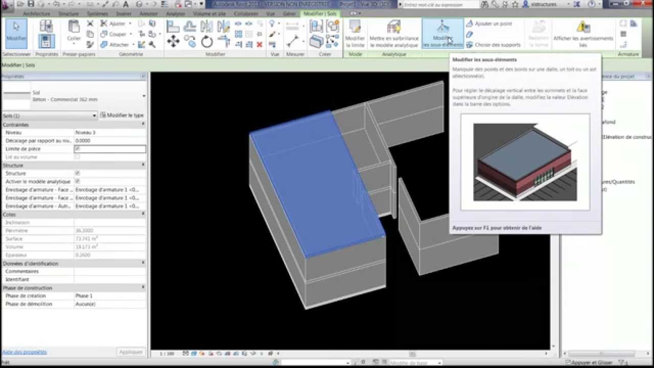 04-REVIT STRUCTURE-Création et modification de Dalles - YouTube