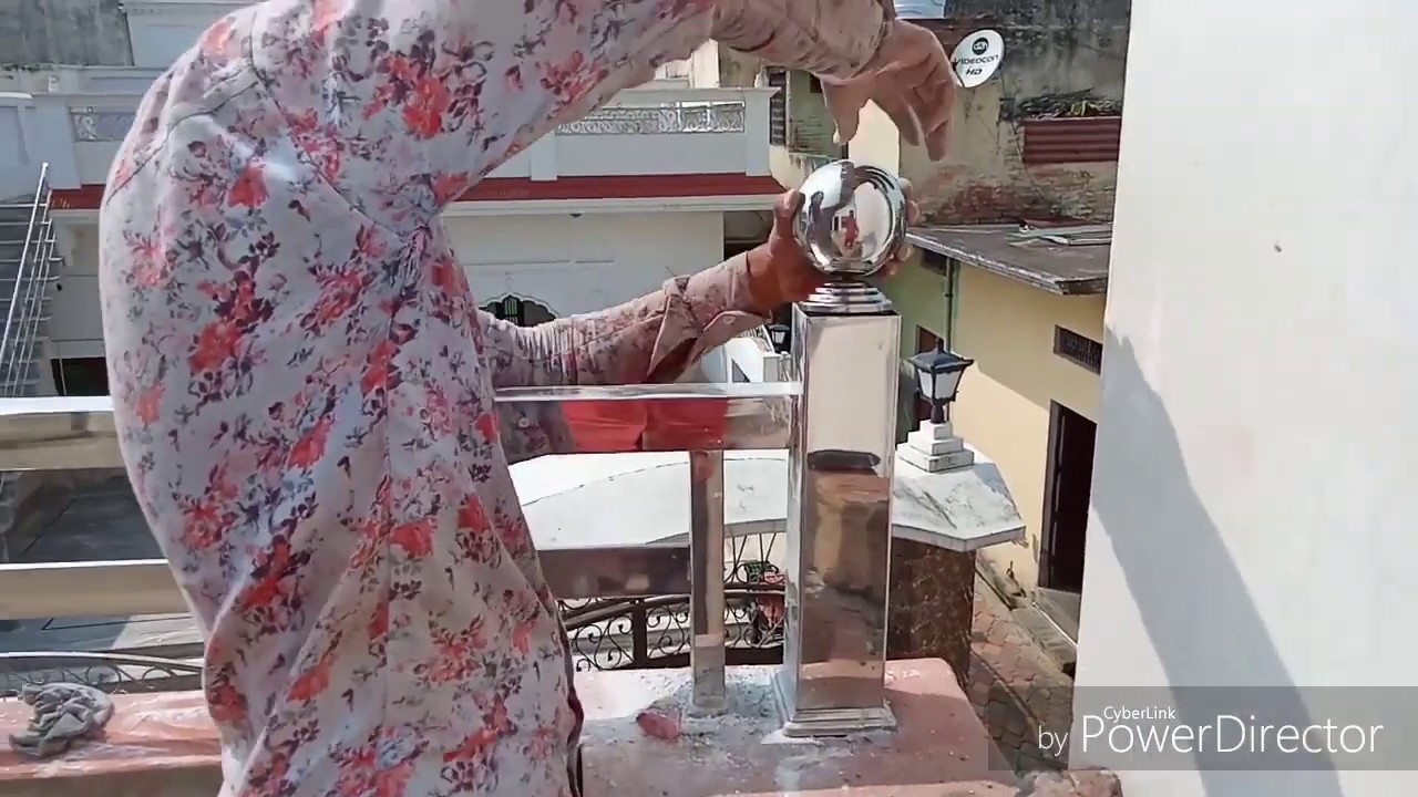 Home front steel railing/chajja railing/front railing - YouTube