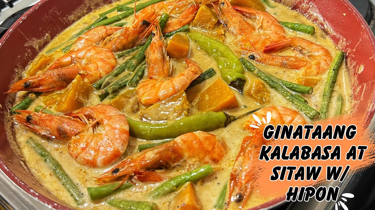 Ginataang Kalabasa at Sitaw w/ Hipon #lutonidacz #food #veggies # ...