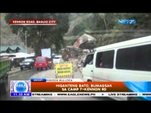 Higanteng bato, bumagsak sa Camp 7 Kennon Road - YouTube