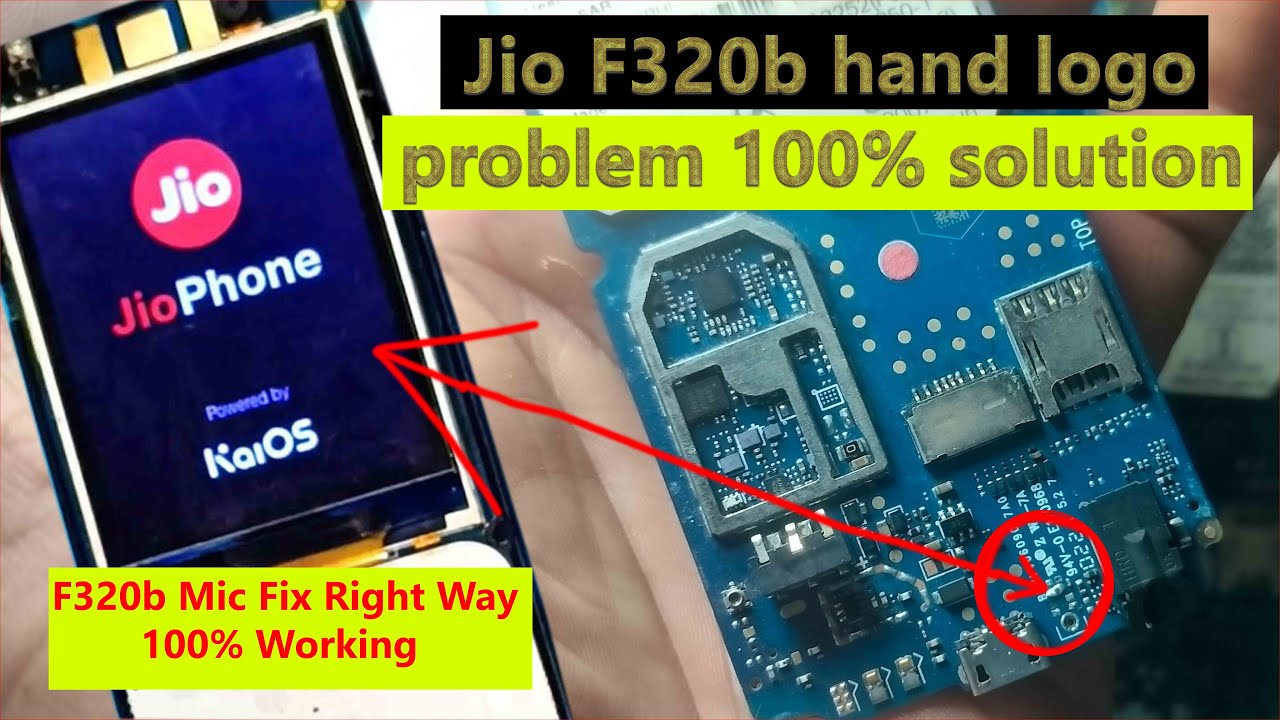 jio f320b hang on logo // jio f320b mic jumper solution - YouTube