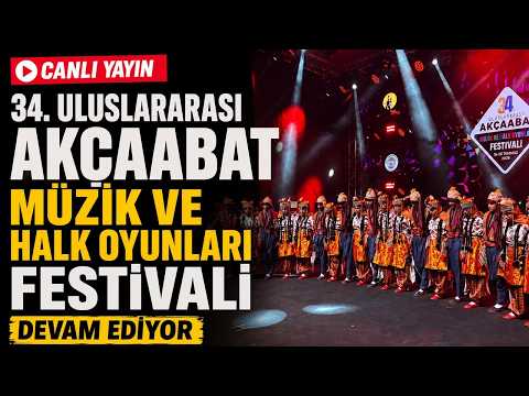 34. Uluslararası Akçaabat Müzik ve Halk Oyunları Festivali 3. Gün- CANLI YAYIN