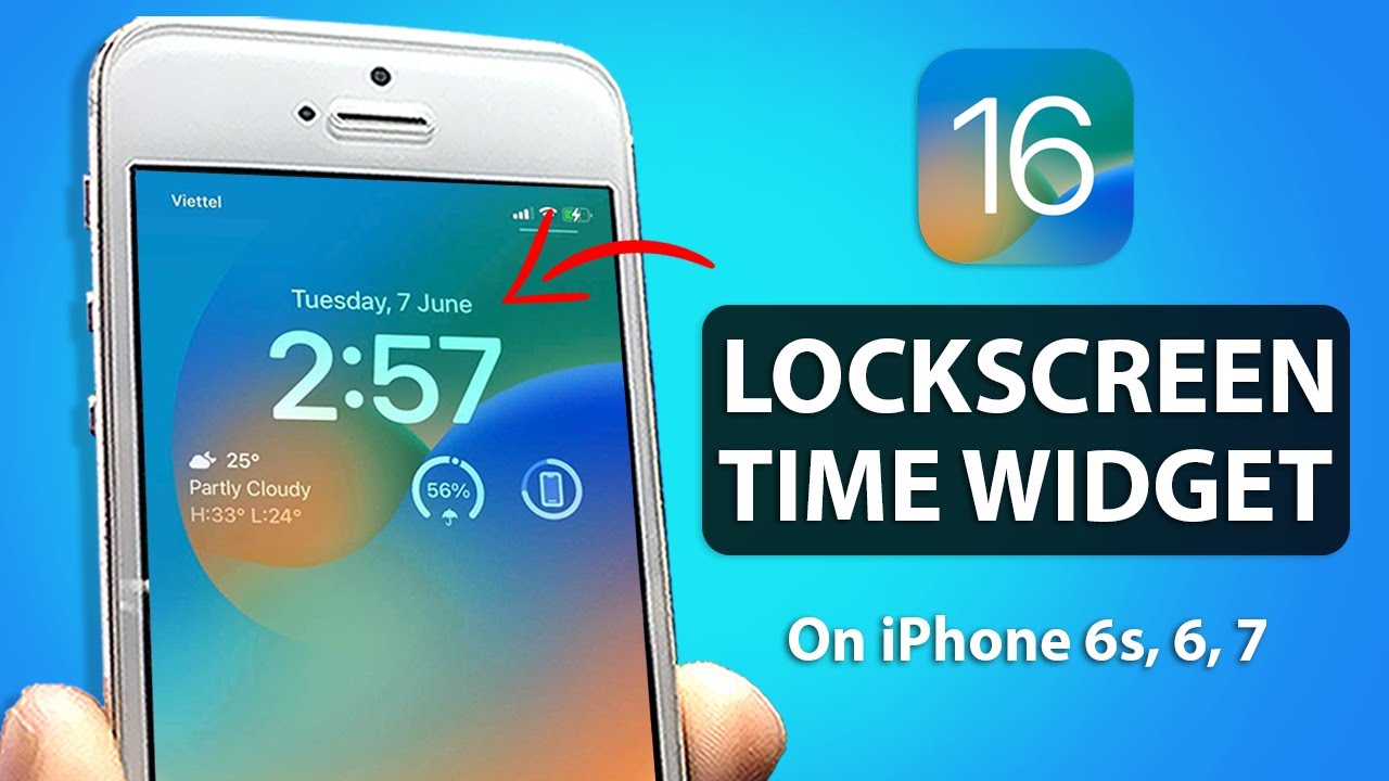 Now Get iOS 16 New Time Widget on Old iPhone's - 7, 6s, 6🔥🔥 - YouTube